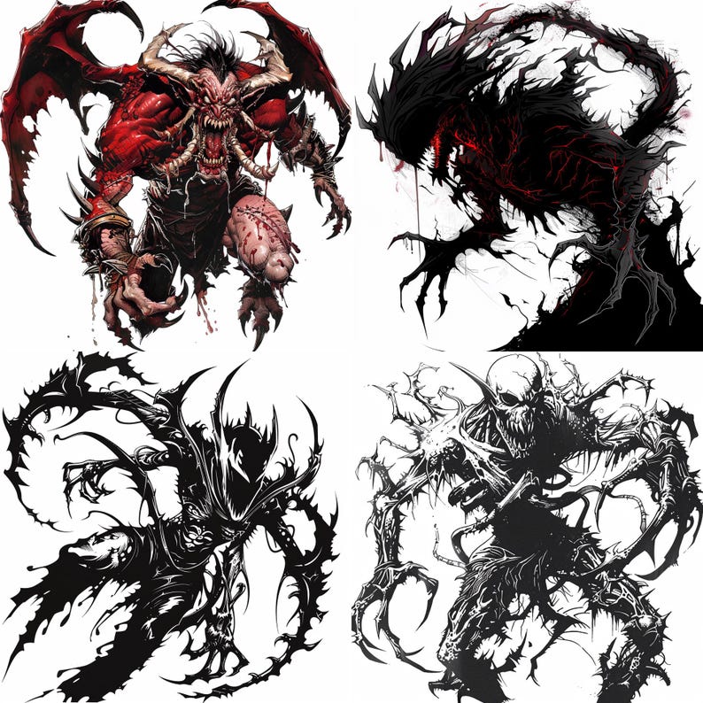 60 Hellspawn Clipart Images Demon PNG Sticker Demonic Design Spawn ...
