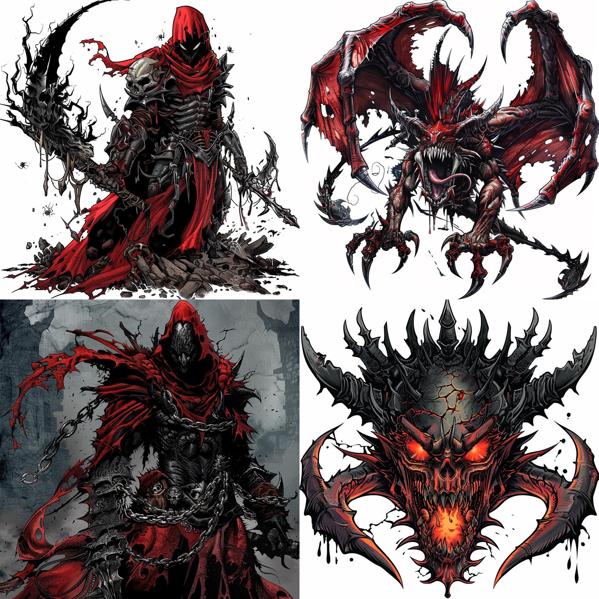60 Hellspawn Clipart Images Demon PNG Sticker Demonic Design Spawn ...