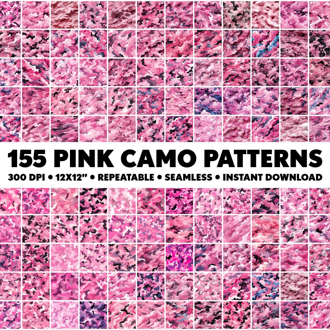 155 Pink Camo Patterns Seamless Patterns Endless Camouflage Pattern Infinite Pink Design ...