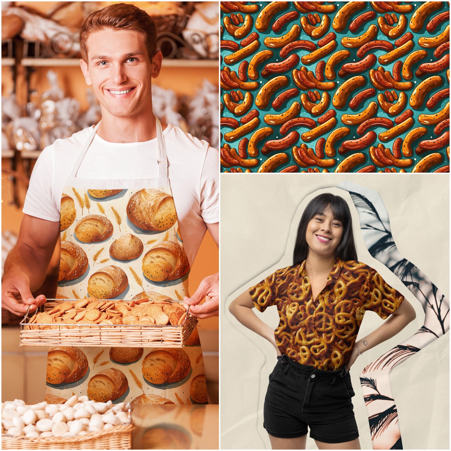 114 Food Patterns Pizza Seamless Patterns Culinary Repeatable Pattern ...