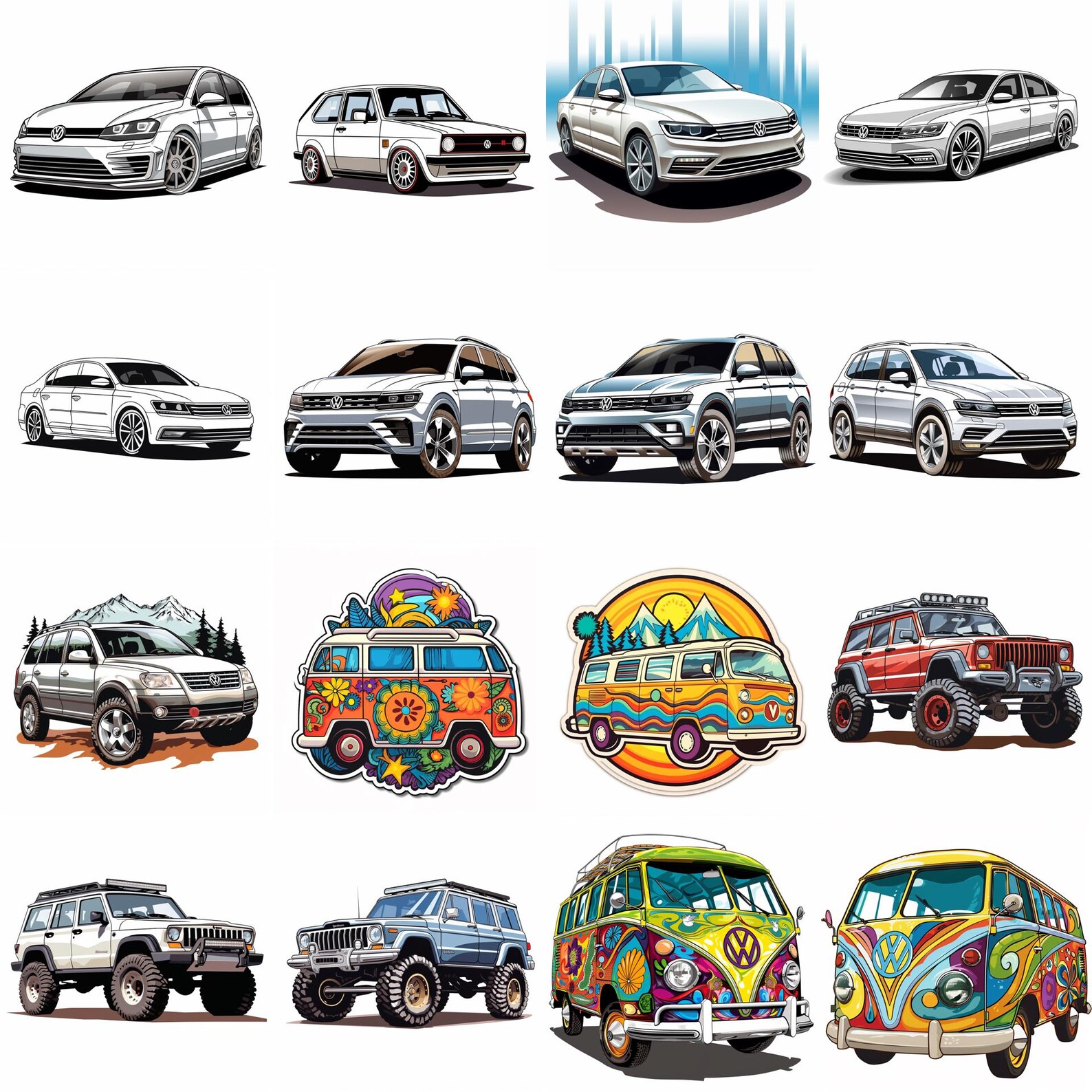 154 Car Clipart Images Sedan PNG Sticker Classic SUV Design Van ...