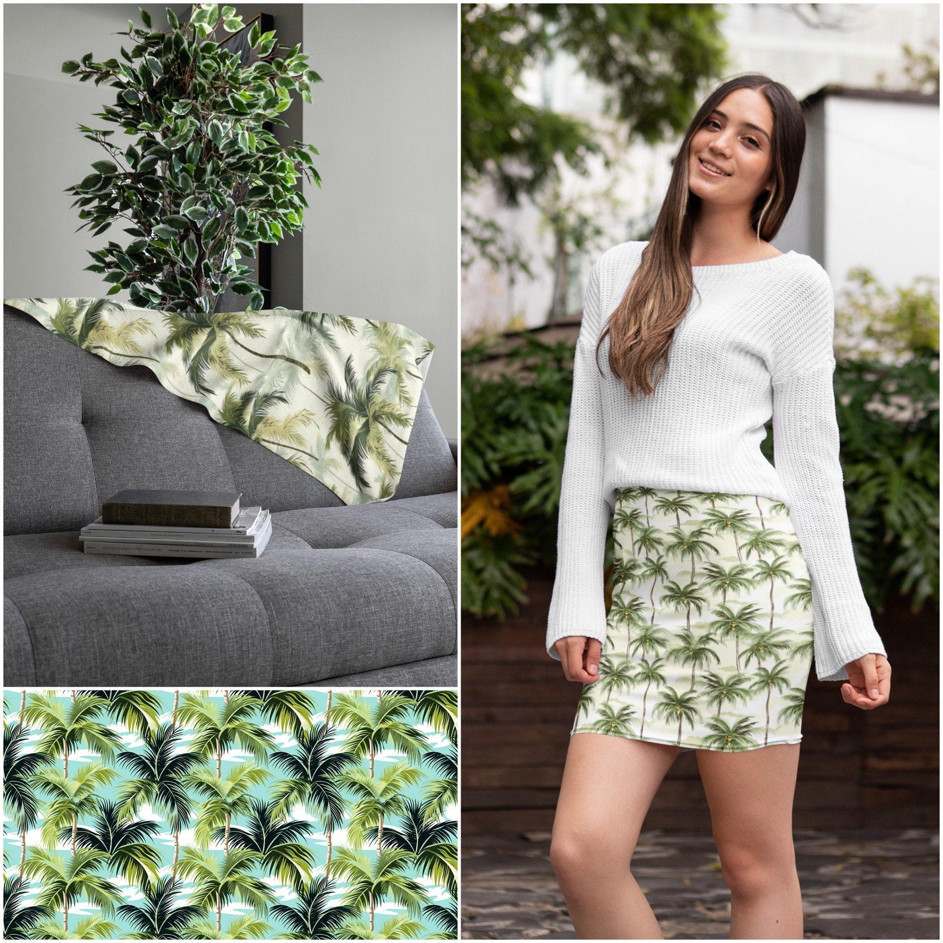 13 Palm Tree Patterns Tropic Seamless Patterns Tropical Repeatable ...