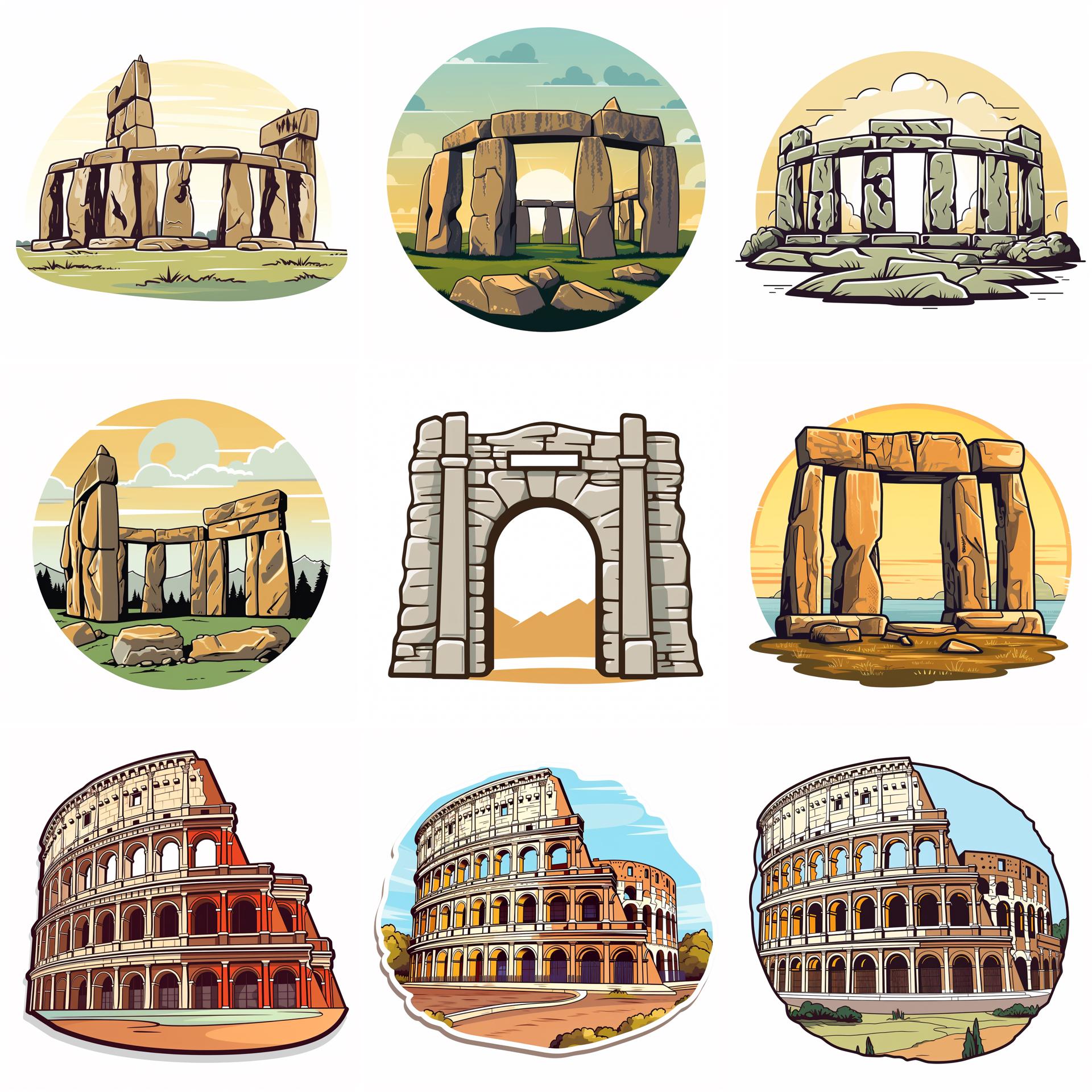 105 Monument Clipart Images Landmark PNG Ruins Sticker Design White ...