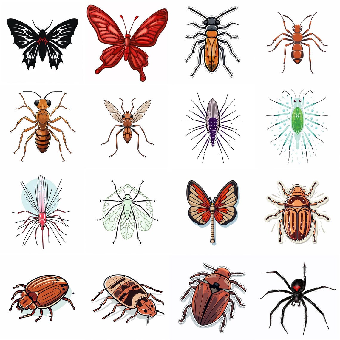 144 Bug Clipart Images Bug PNG Sticker Ant Design Fly Illustration ...