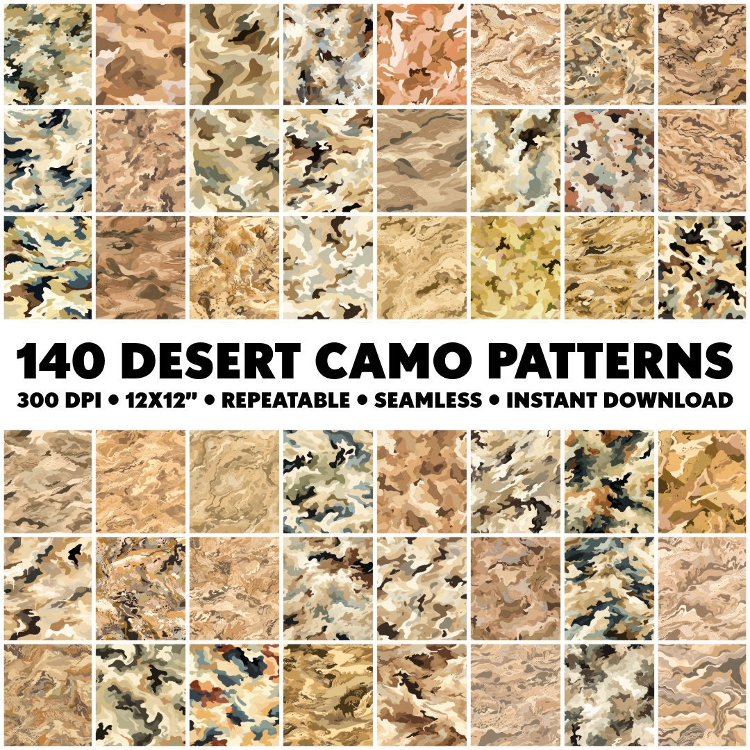 140 Desert Camo Patterns Sand Seamless Endless Camouflage Pattern Infinite Desert Design Sand ...