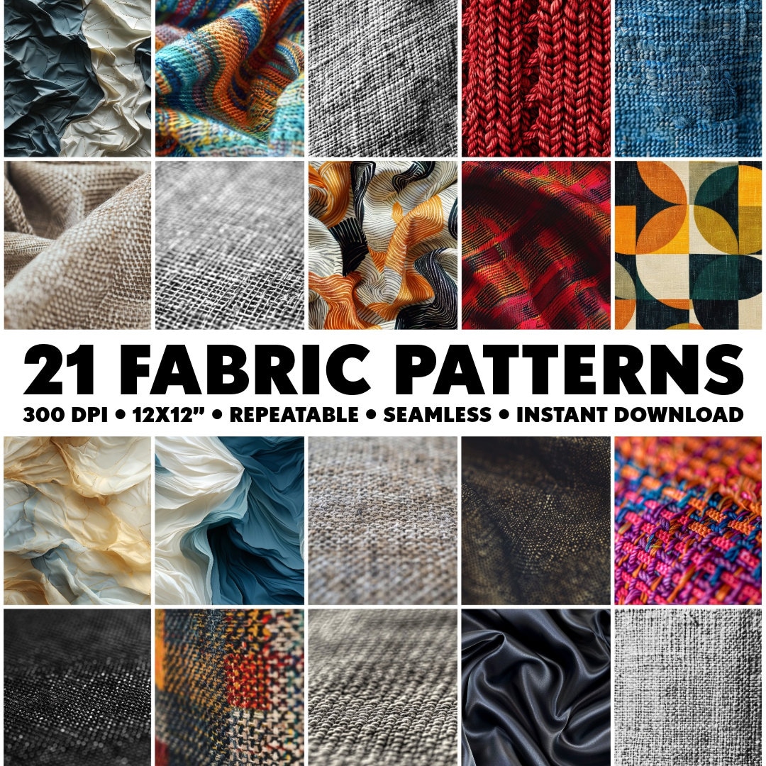 21 Fabric Patterns Cloth Seamless Patterns Silk Repeatable Fabric ...