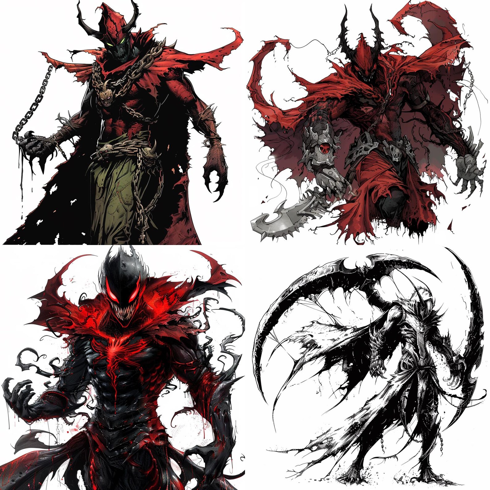 60 Hellspawn Clipart Images Demon PNG Sticker Demonic Design Spawn Illustration Hell Clipart ...