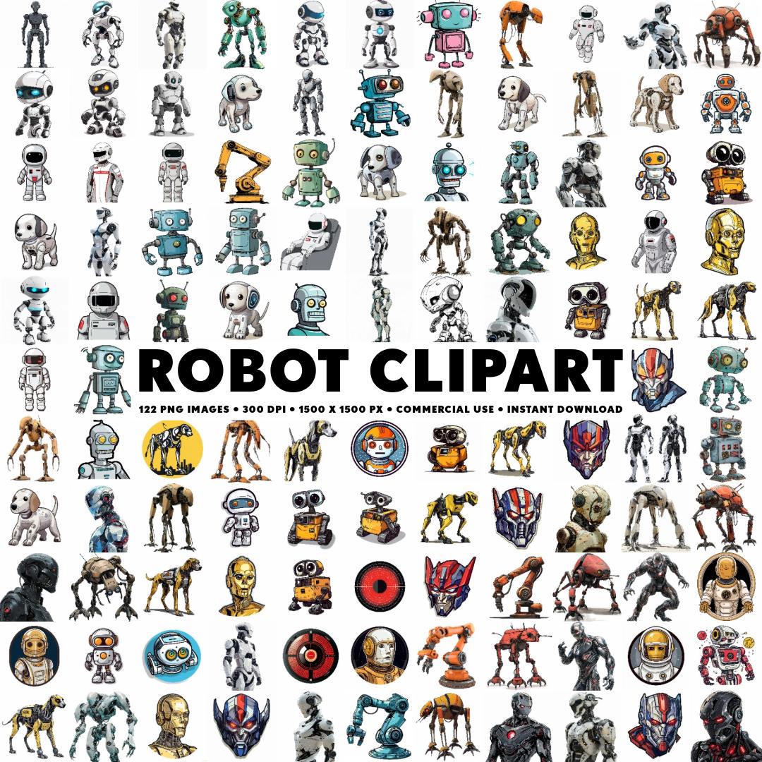 122 Robot Clipart Images Robot PNG Sticker Technology Design Robotic ...