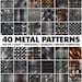 40 Metal Patterns Seamless Metal Patterns Repeatable Chrome Pattern ...