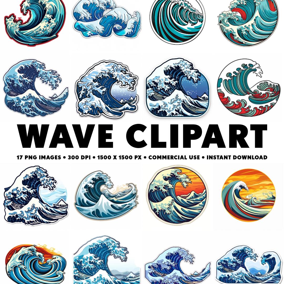 17 Wave Clipart Images Waves PNG Sticker Nature Design Outdoor ...