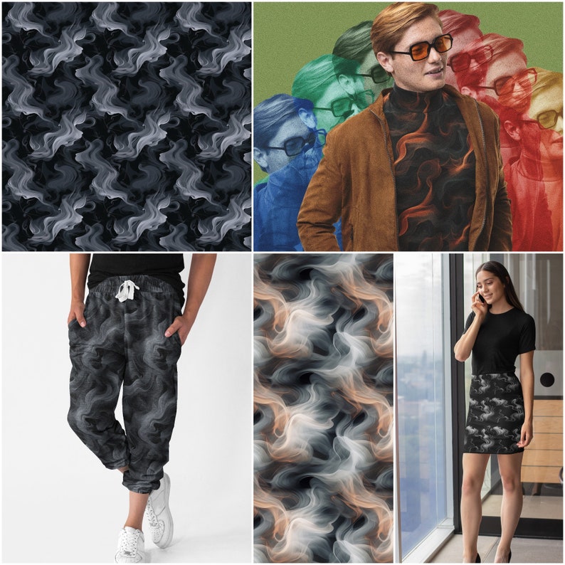 15 Smoke Patterns Smokey Seamless Patterns Fire Repeatable Pattern ...