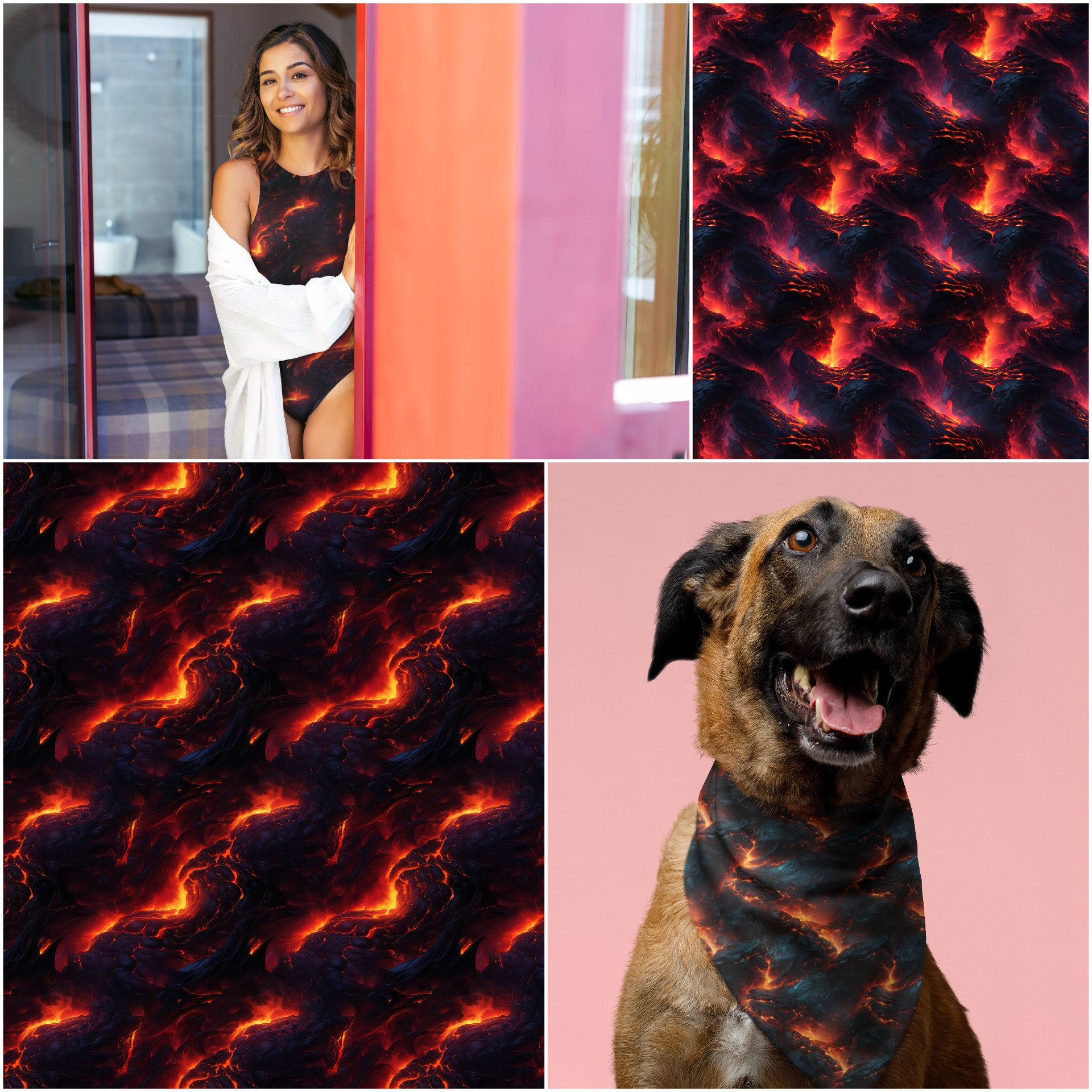 8 Lava Patterns Seamless Fire Patterns Molten Repeatable Lava Pattern ...