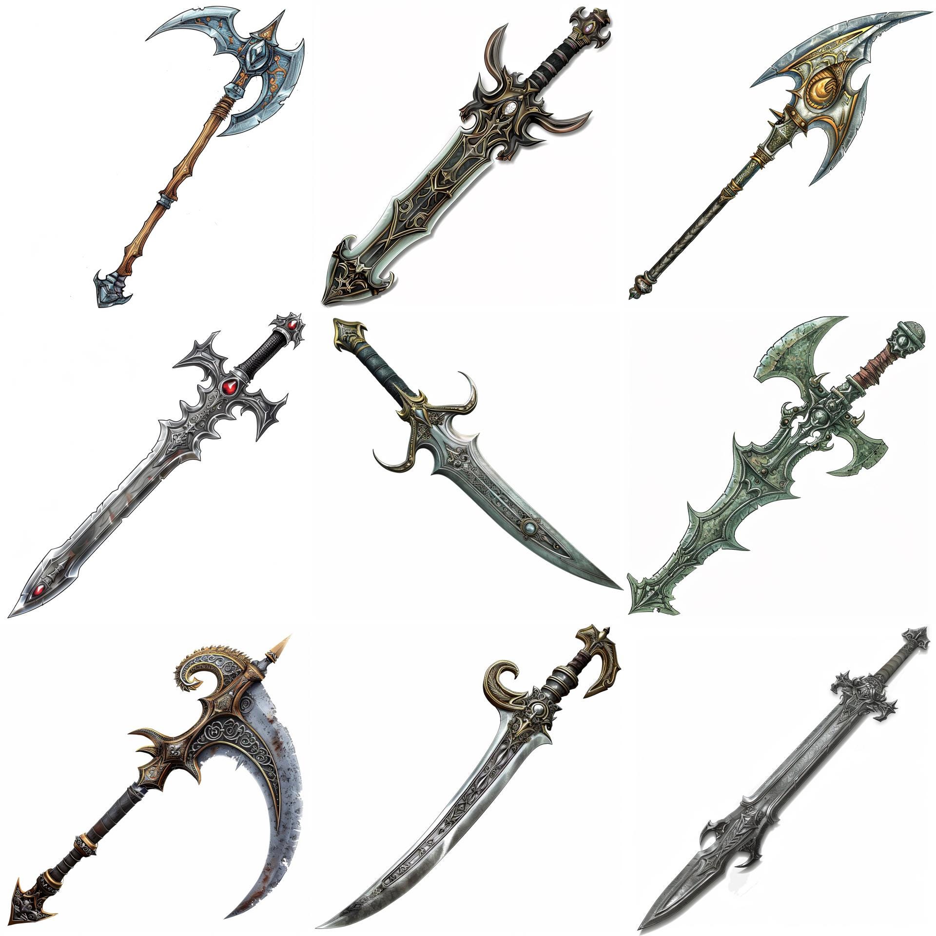 133 Fantasy Sword Clipart Images Magic Weapon PNG Sticker Sword Design ...