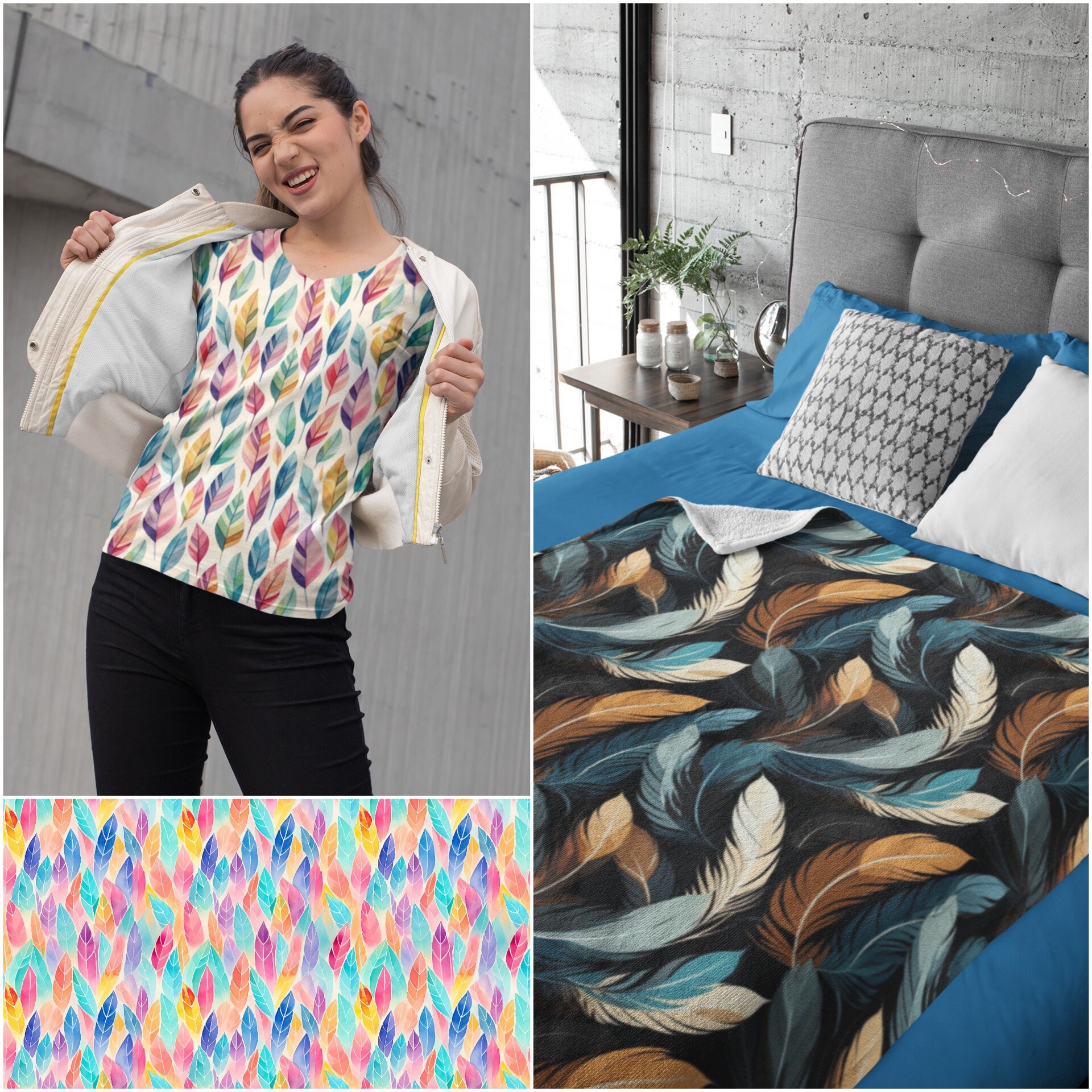 35 Feather Patterns Feathers Seamless Patterns Animal Repeatable ...