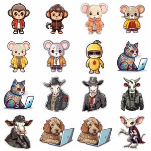 207 Animal People Clipart Images Animal PNG Sticker Animal Citizen ...