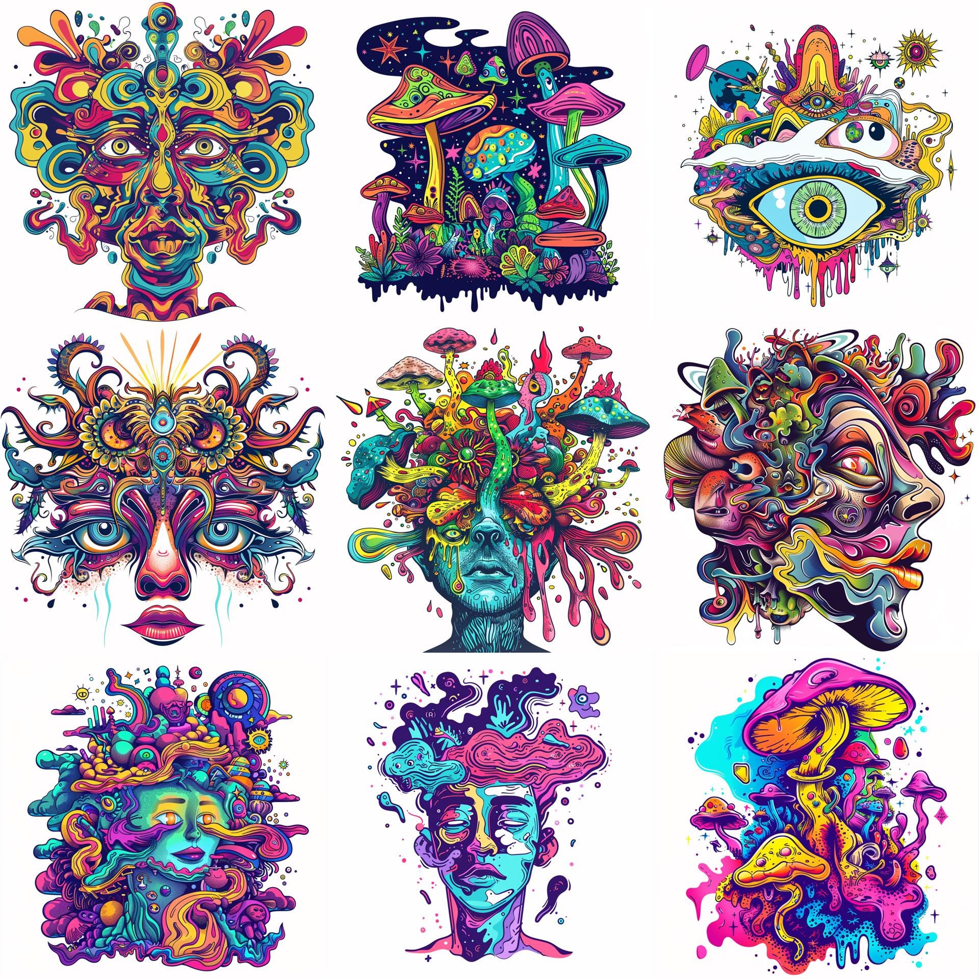 90 Psychedelic Clipart Images Trippy PNG Sticker Trippy Design ...