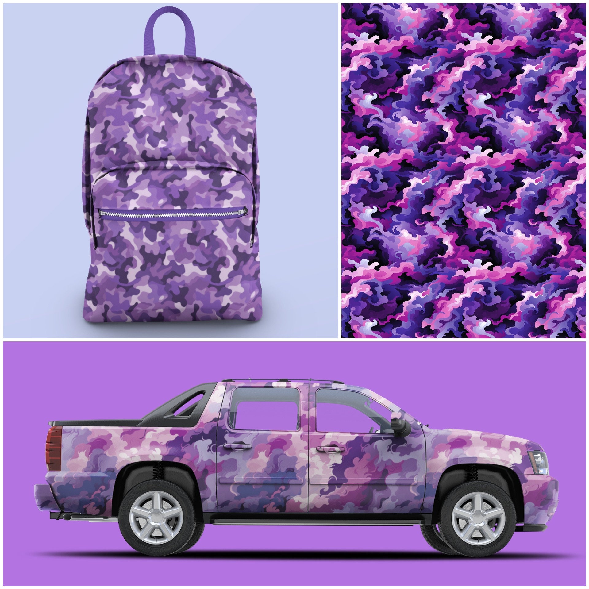 150 Purple Camo Patternsseamless Patterns Endless Camouflage Pattern ...