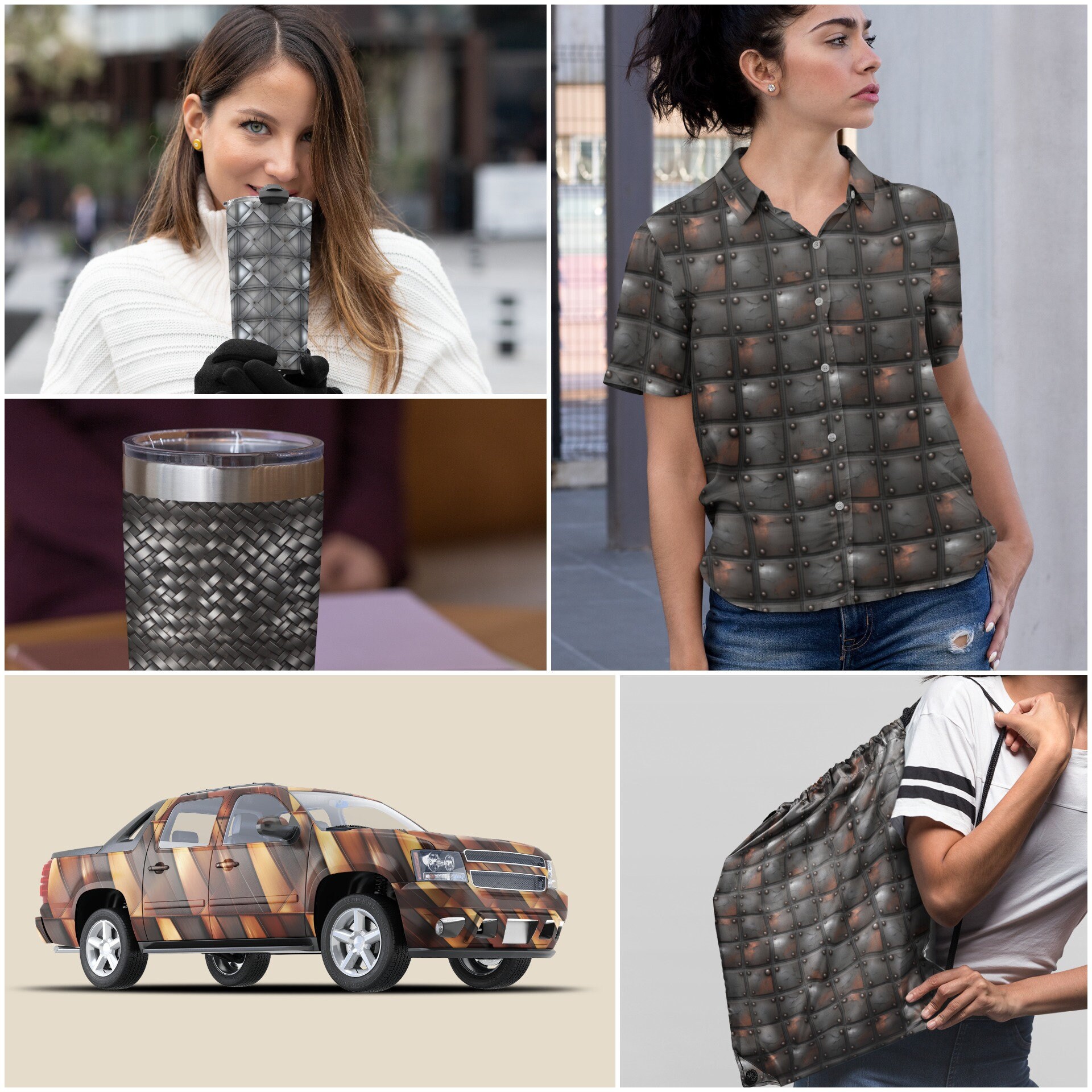 40 Metal Patterns Seamless Metal Patterns Repeatable Chrome Pattern ...