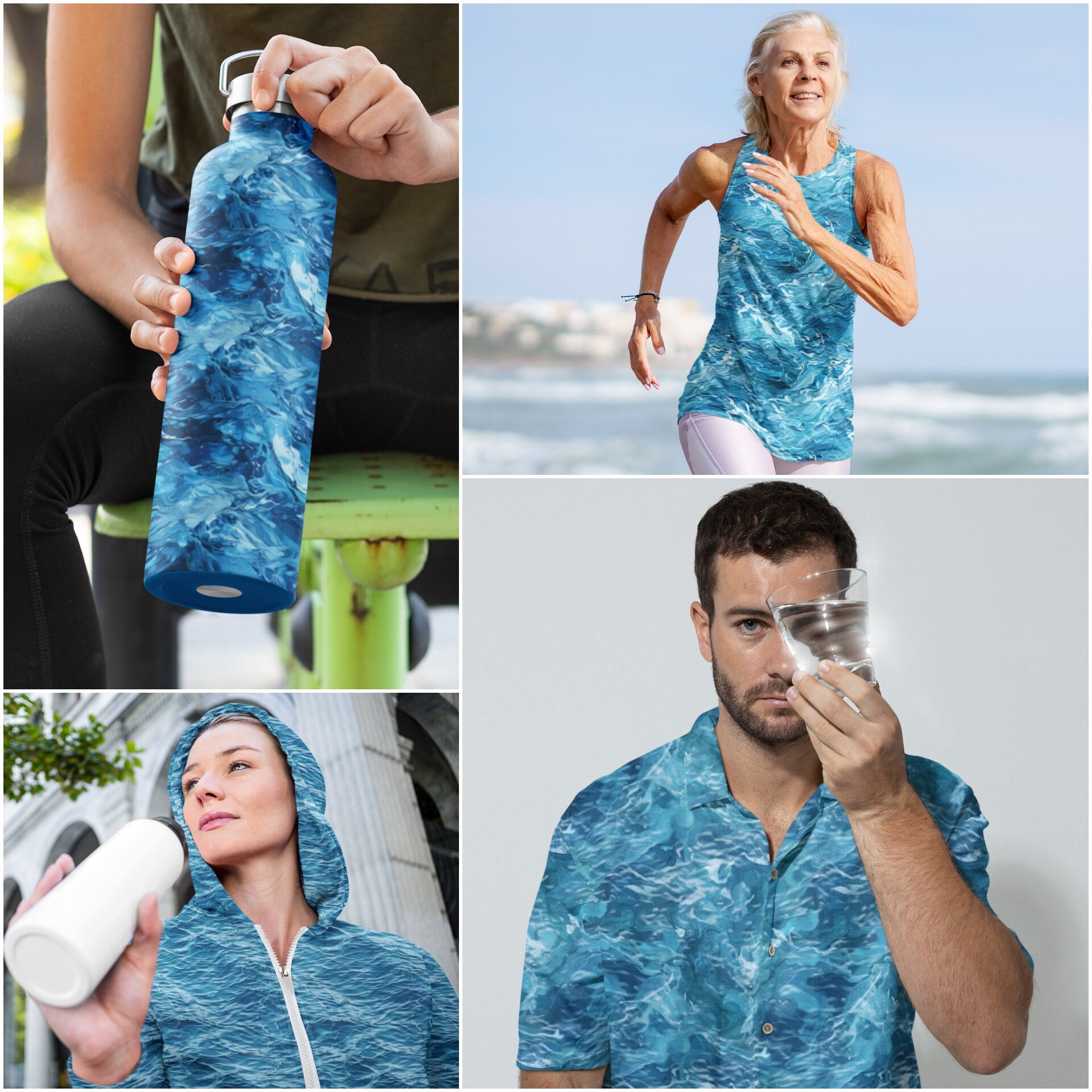 12 Water Patterns Seamless Blue Patterns Repeatable Wet Pattern Endless ...