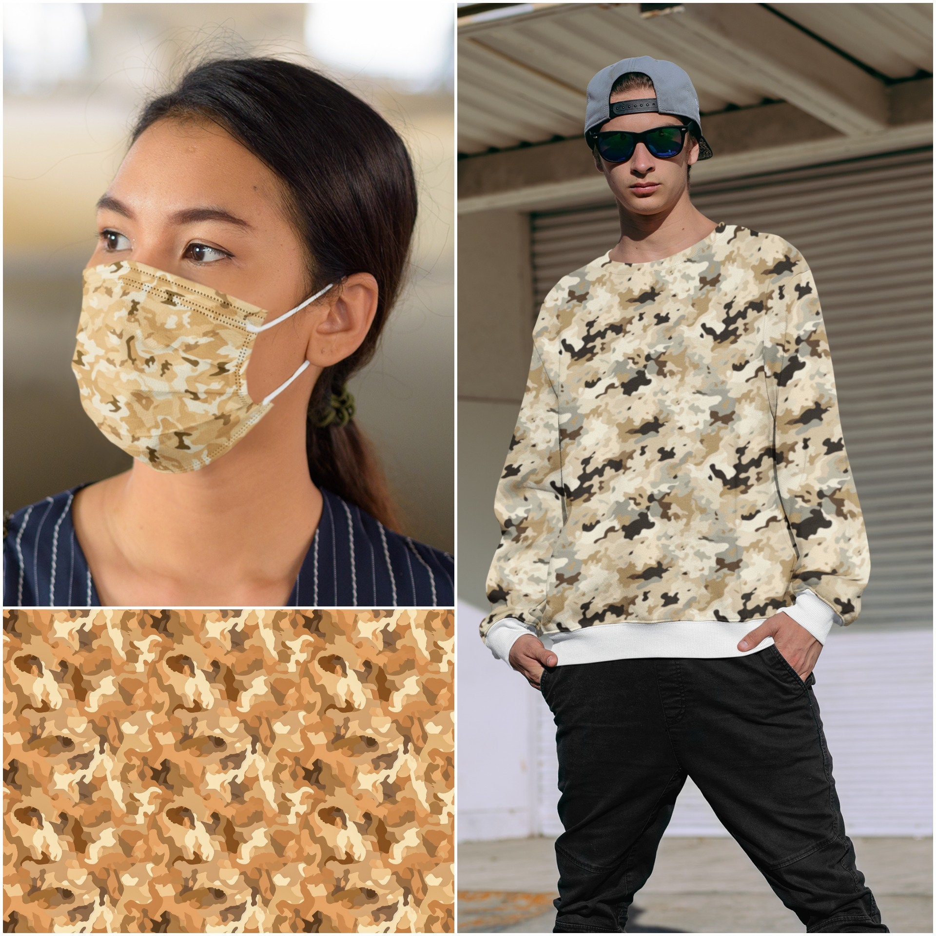 140 Desert Camo Patterns Sand Seamless Endless Camouflage Pattern ...