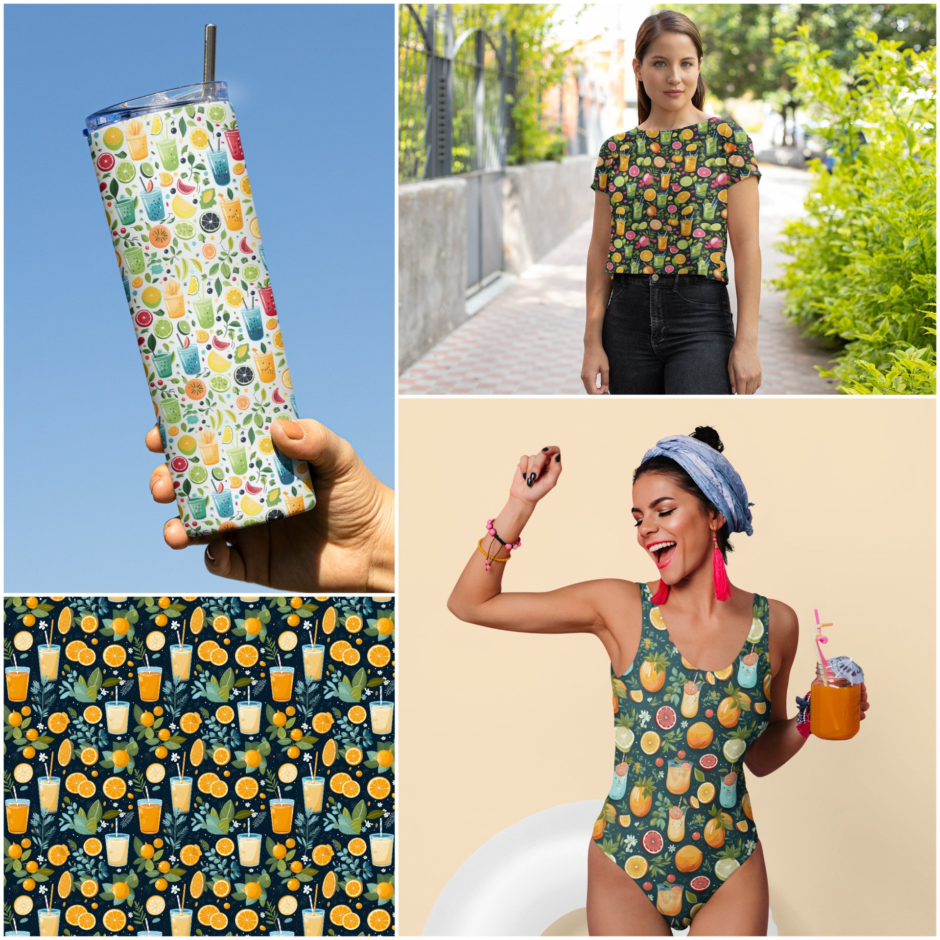 40 Drink Patterns Seamless Beer Patterns Repeatable Margarita Pattern ...