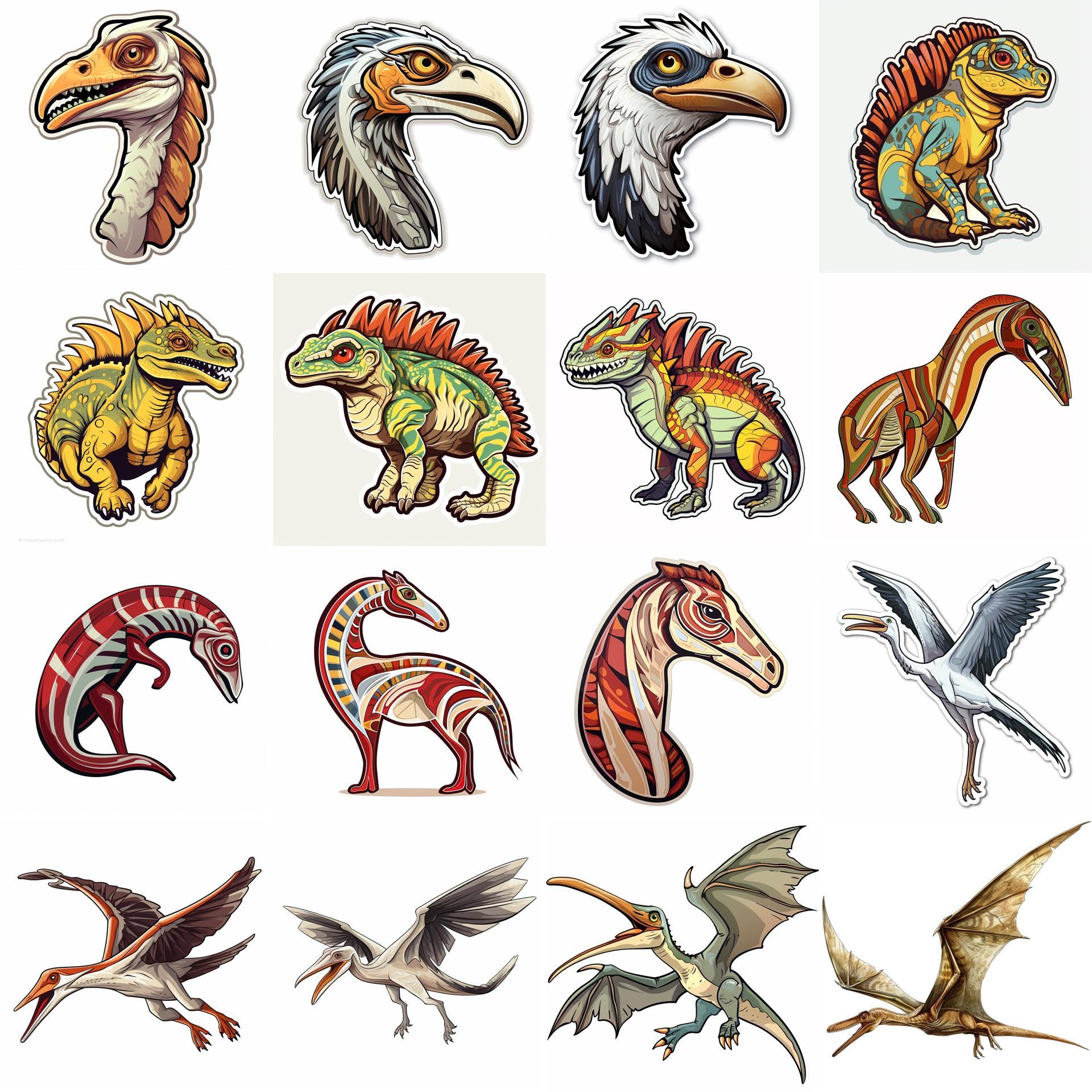 145 Dinosaur Clipart Images T-rex PNG Sticker Velociraptor Design ...