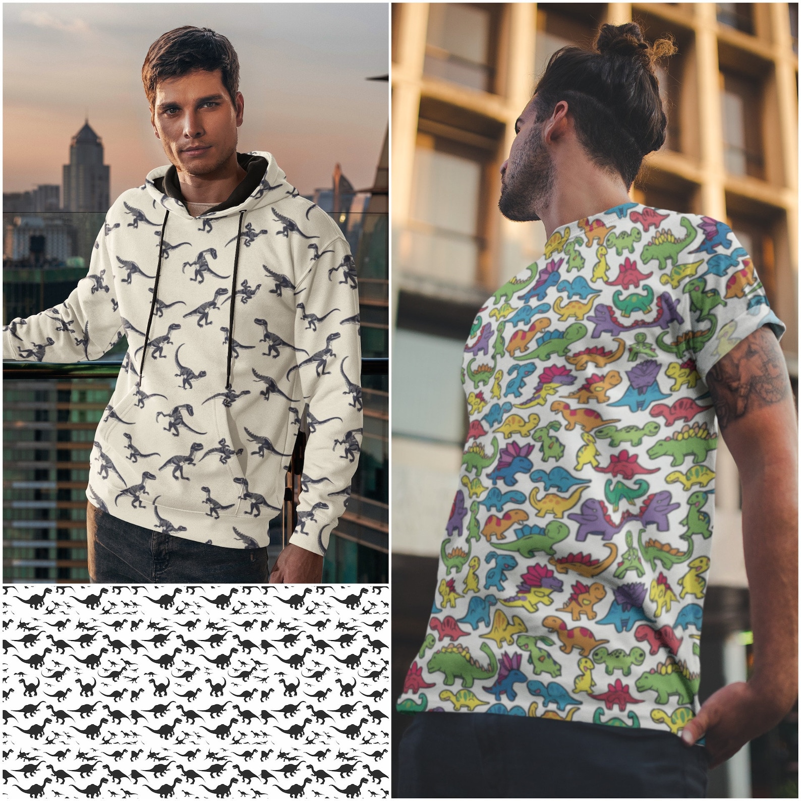 70 Dinosaur Patterns Seamless Dino Patterns T-rex Repeatable Dinosaur ...