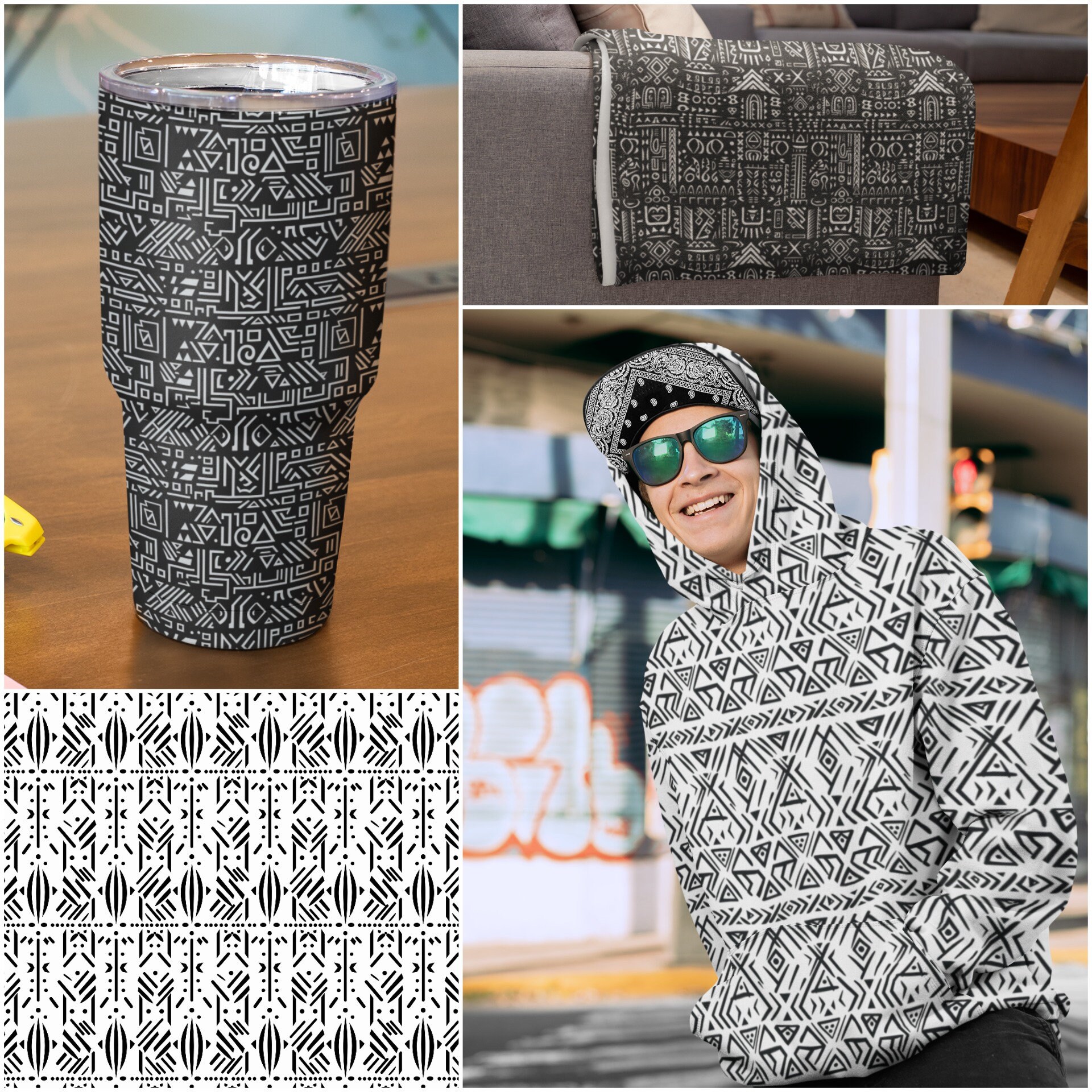 55 Tribal Patterns Seamless Tribal Patterns Endless Tribal Pattern ...