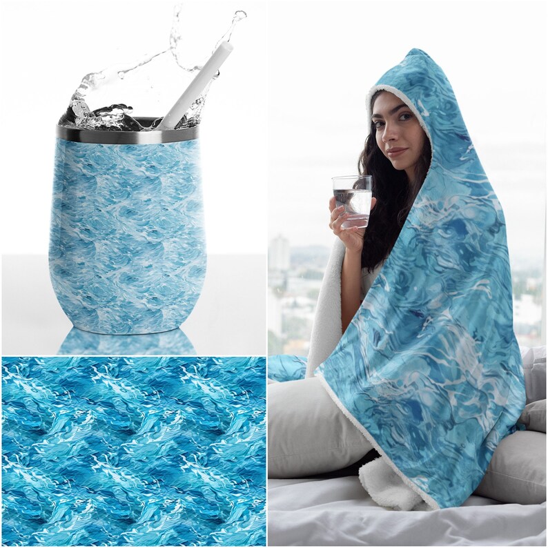 12 Water Patterns Seamless Blue Patterns Repeatable Wet Pattern Endless ...