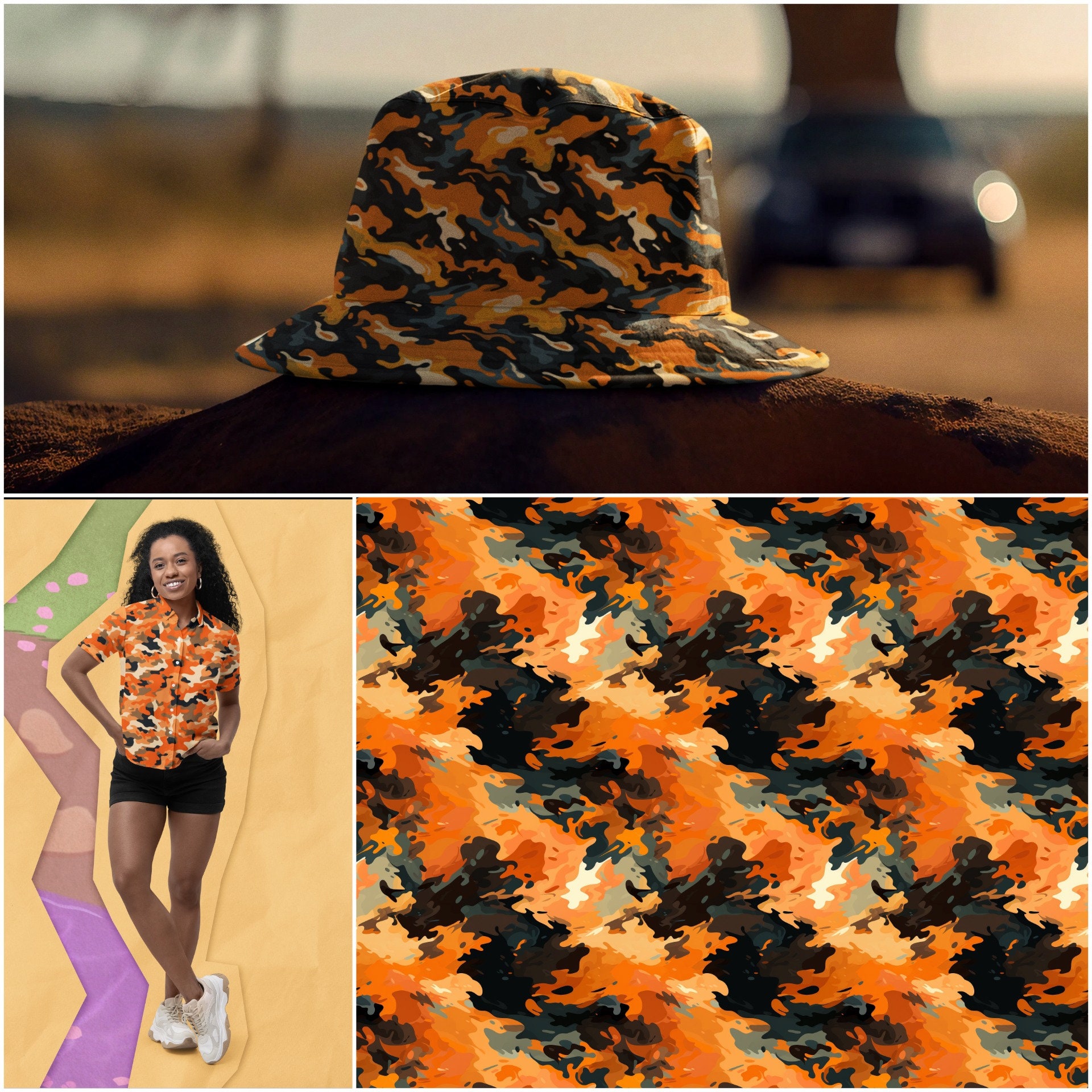 66 Orange Camo Patterns Seamless Patterns Endless Camouflage Pattern ...