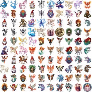 100 Mystical Creatures Clipart Images Fairy PNG Sticker Bigfoot Design ...