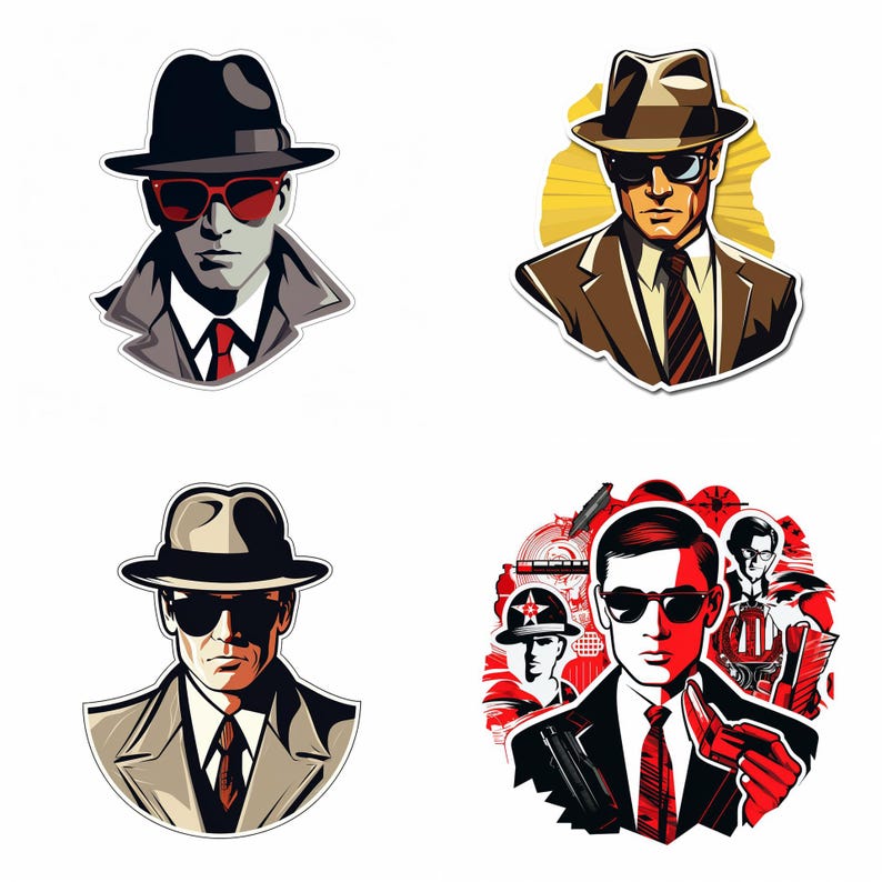 72 Secret Agent Clipart Images Military Force PNG Sticker Espionage ...