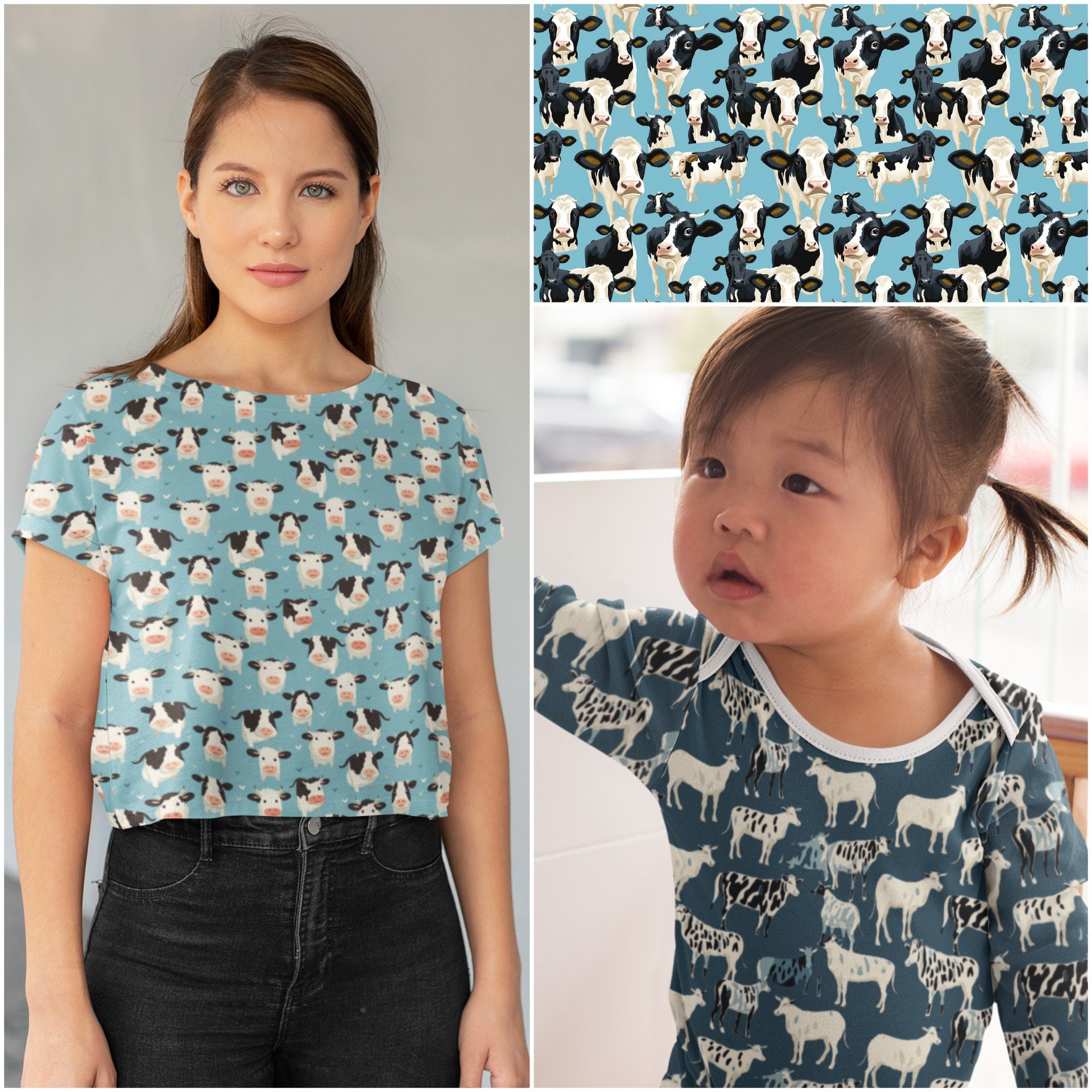 12 Cow Patterns Seamless Cows Patterns Repeatable Pattern Moo Endless ...