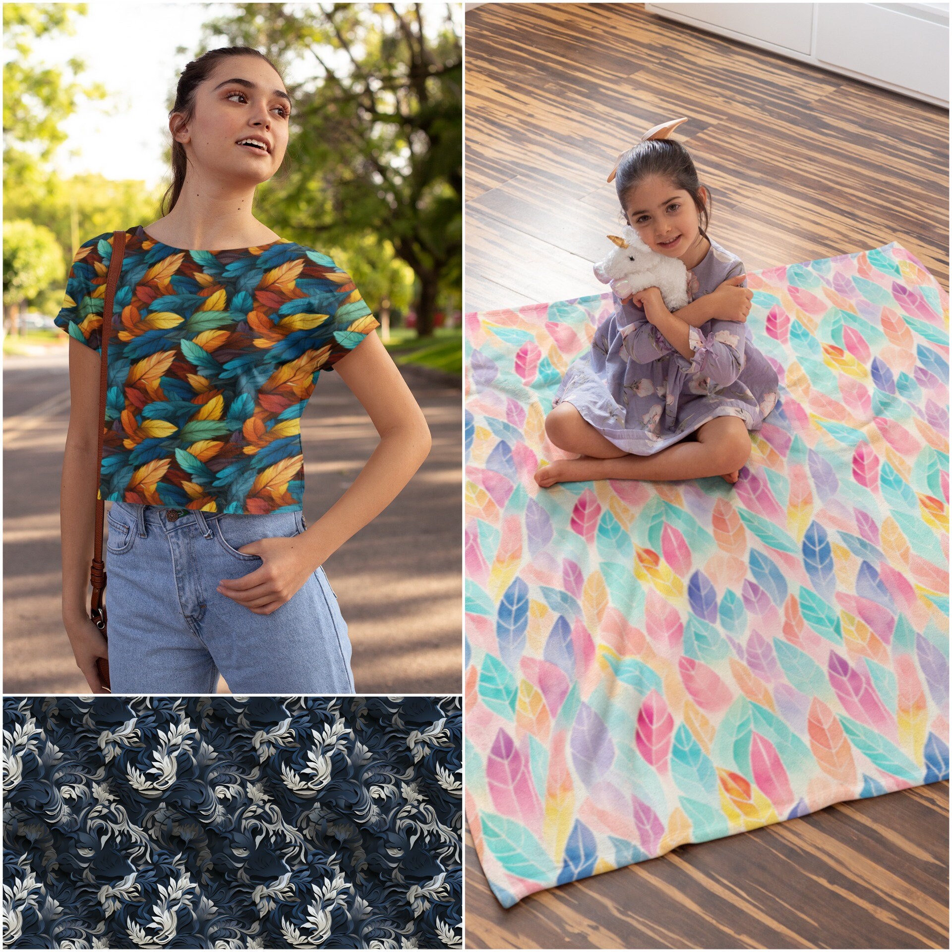 35 Feather Patterns Feathers Seamless Patterns Animal Repeatable ...