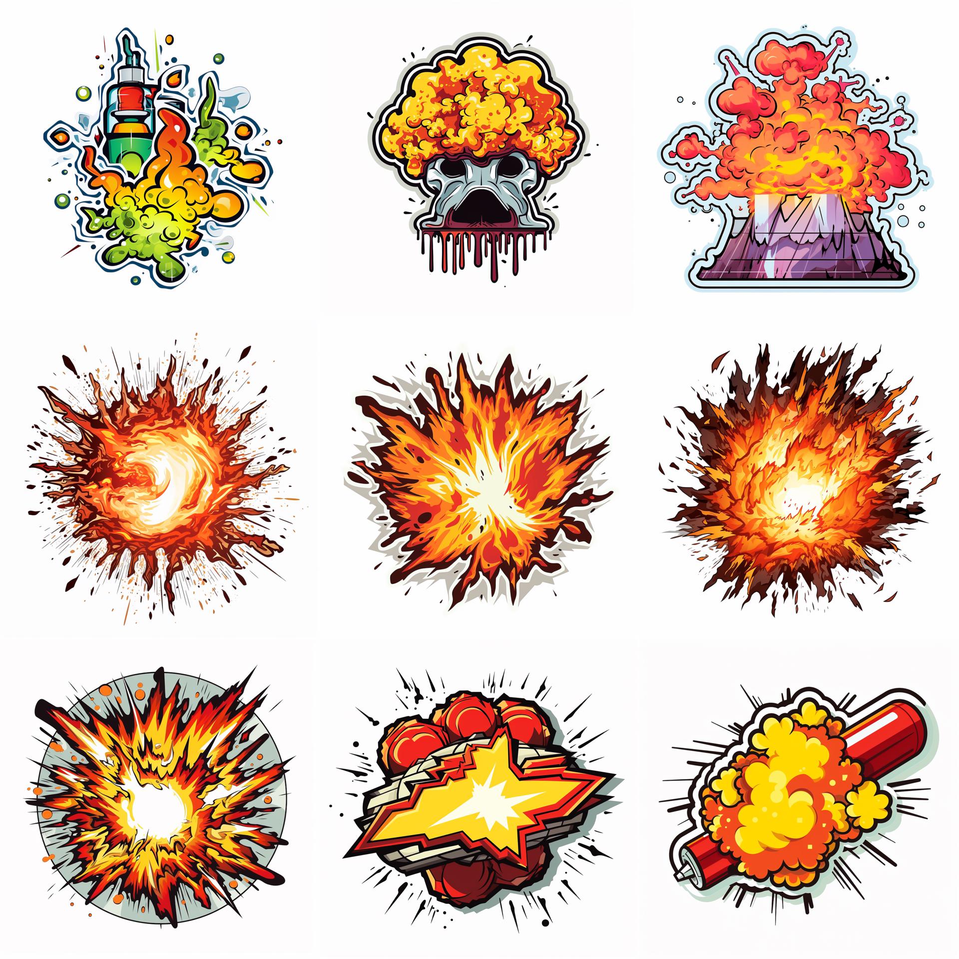 90 Explosion Clipart Images Fire PNG Sticker Explosion Design Fire ...