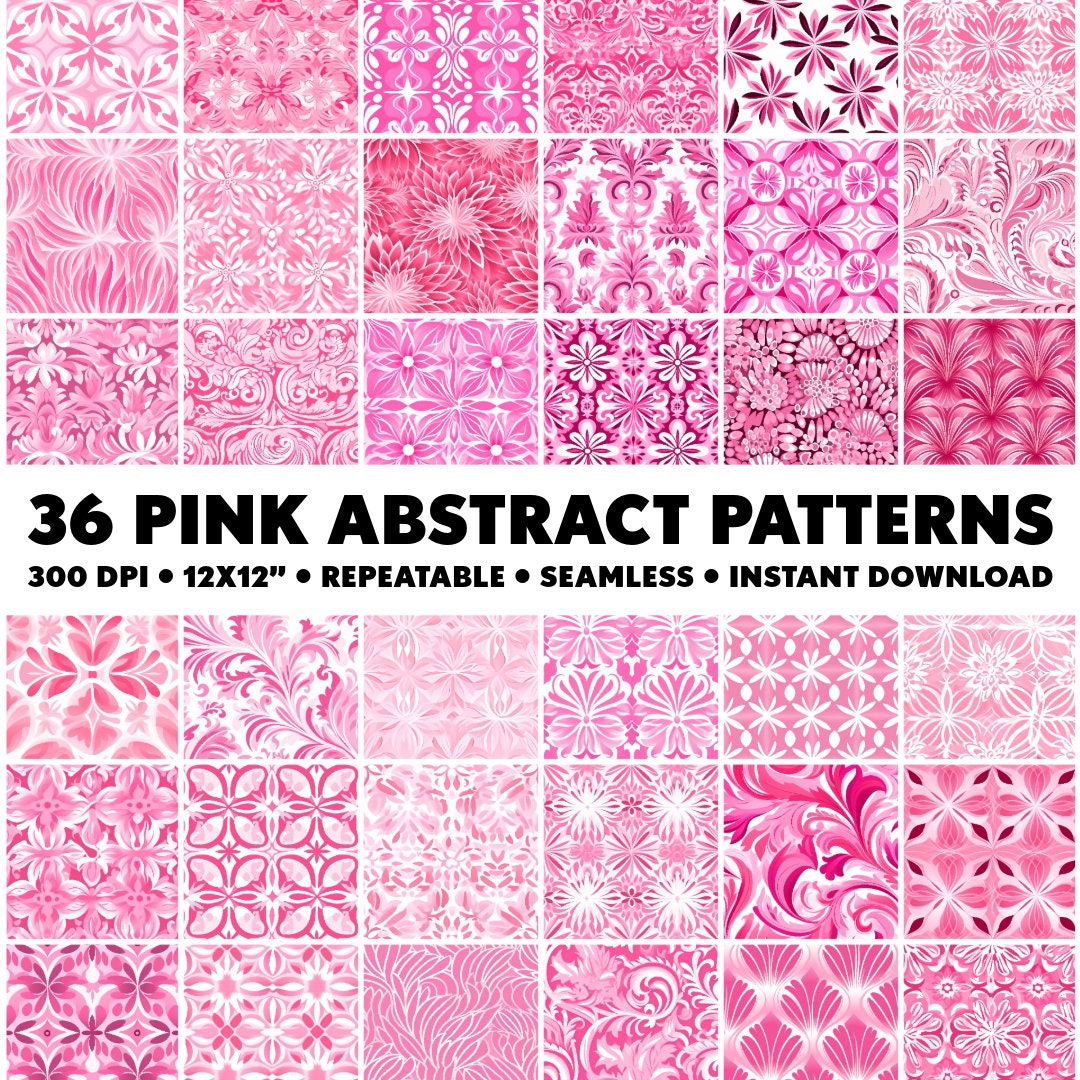 36 Pink Abstract Patterns Pink Seamless Patterns Barbie Endless ...