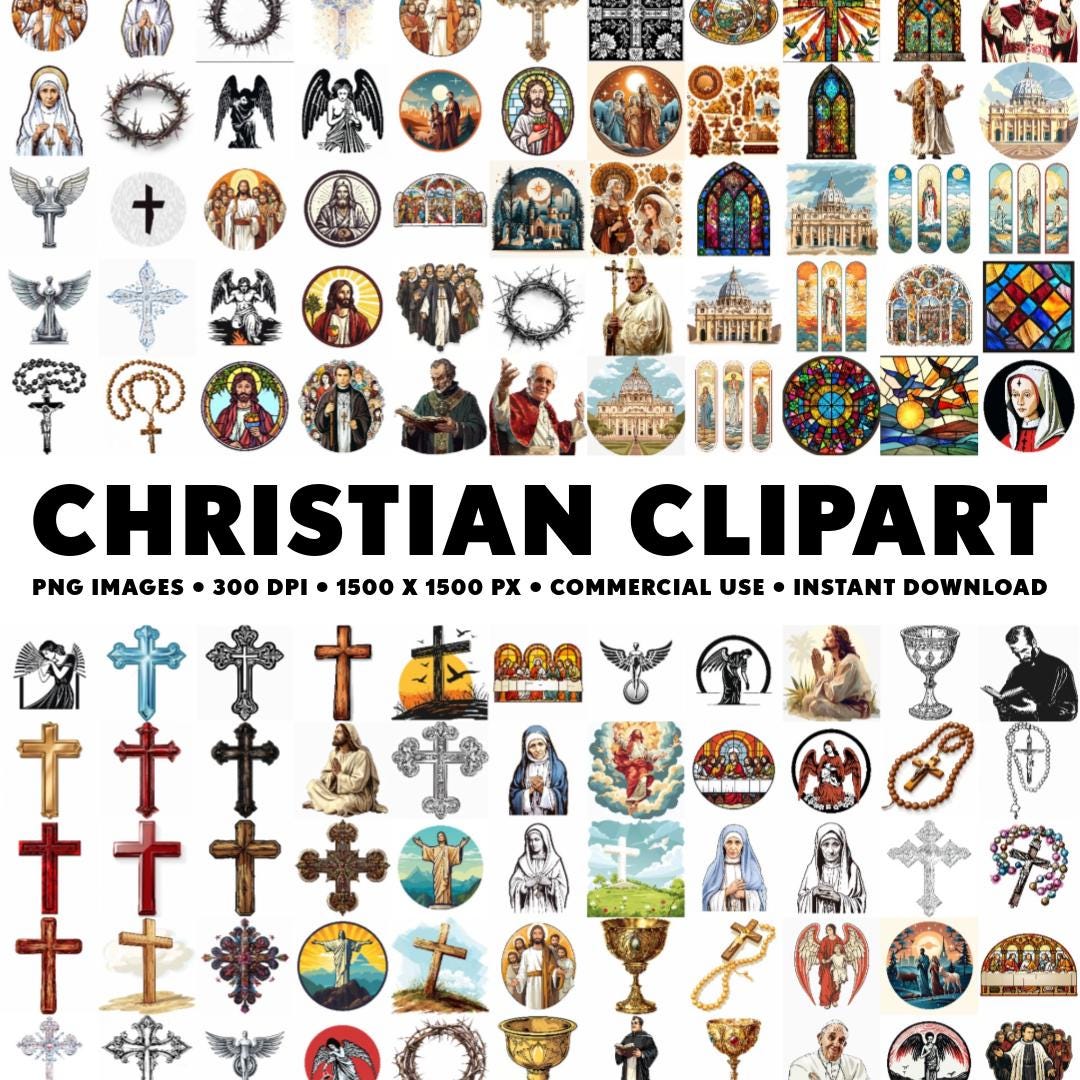 121 Christian Clipart Images Church PNG Sticker Design White Background ...