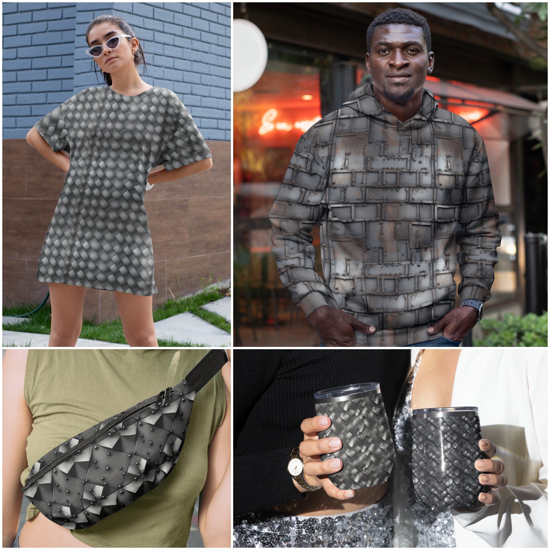 40 Metal Patterns Seamless Metal Patterns Repeatable Chrome Pattern ...