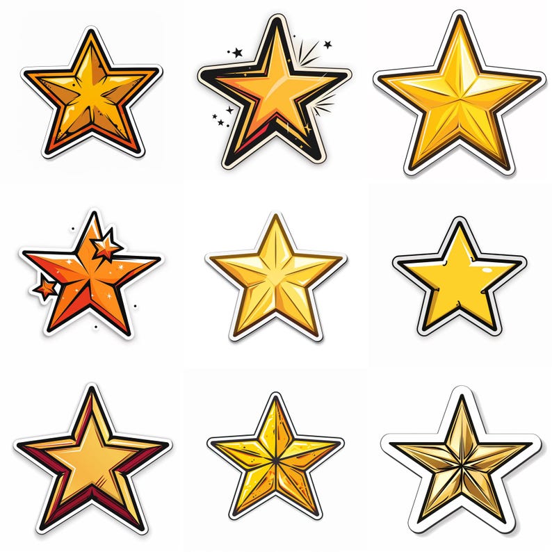 88 Star Clipart Images Star PNG Sticker Star Design Space Illustration ...