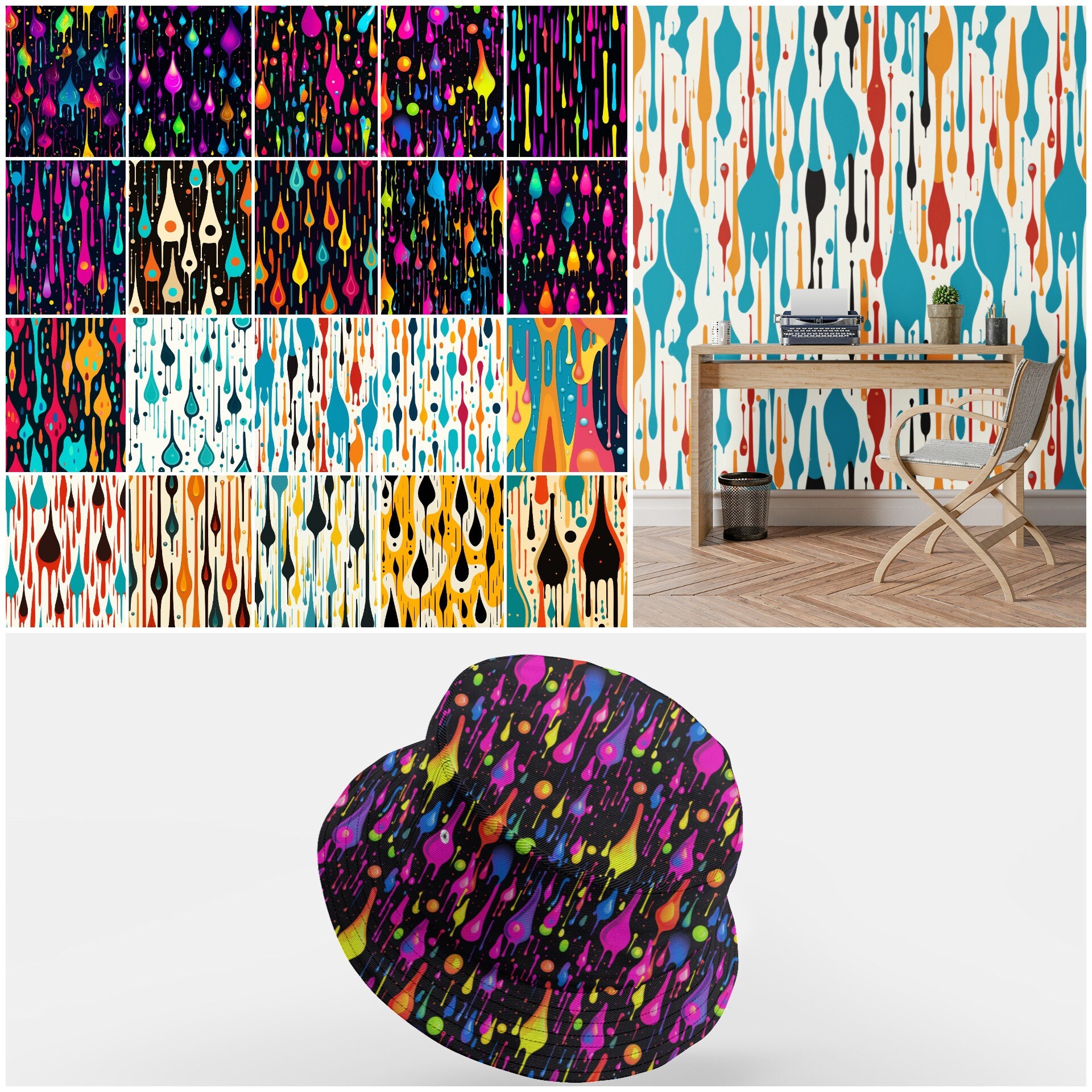 20 Drip Patterns Seamless Drips Patterns Repeatable Drop Pattern Drops ...