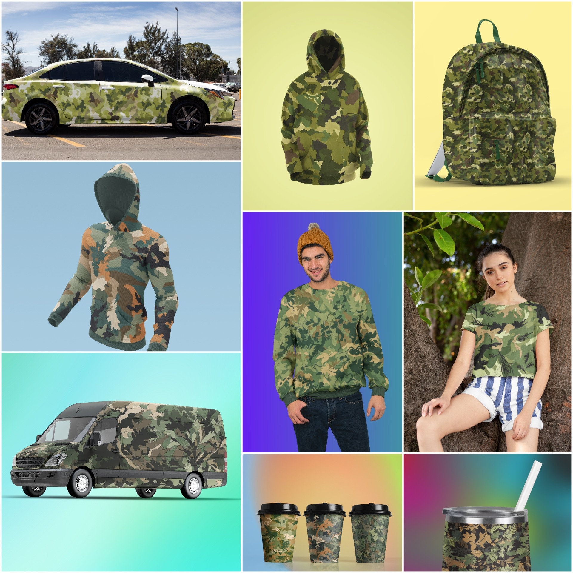 525 Green Camo Patterns Endless Woodland Camouflage Pattern Infinite ...