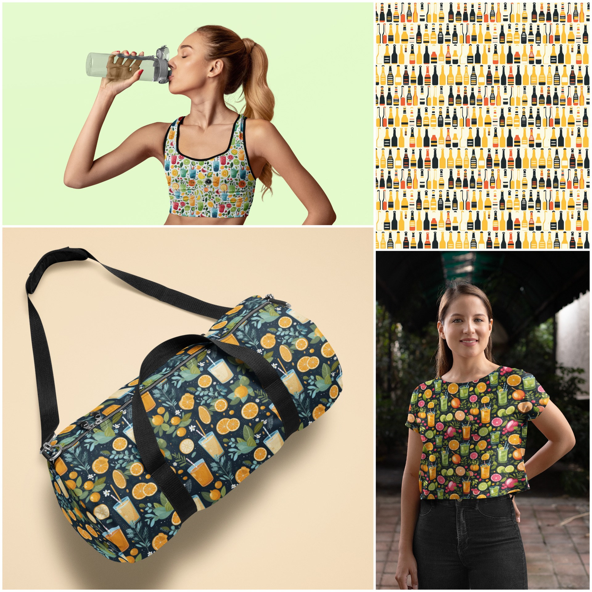 40 Drink Patterns Seamless Beer Patterns Repeatable Margarita Pattern ...