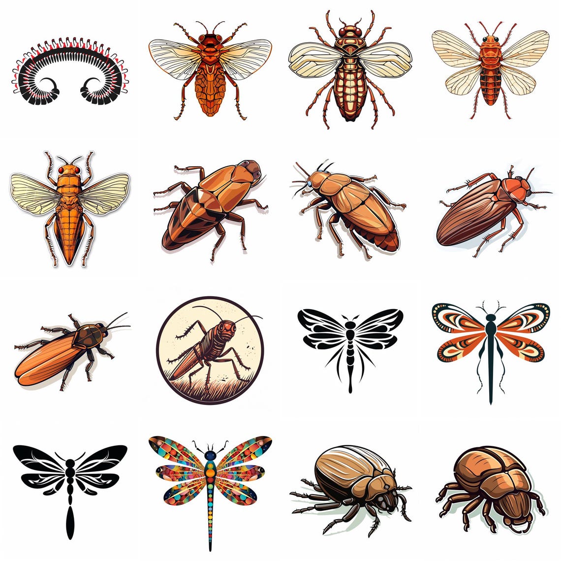 144 Bug Clipart Images Bug PNG Sticker Ant Design Fly Illustration ...