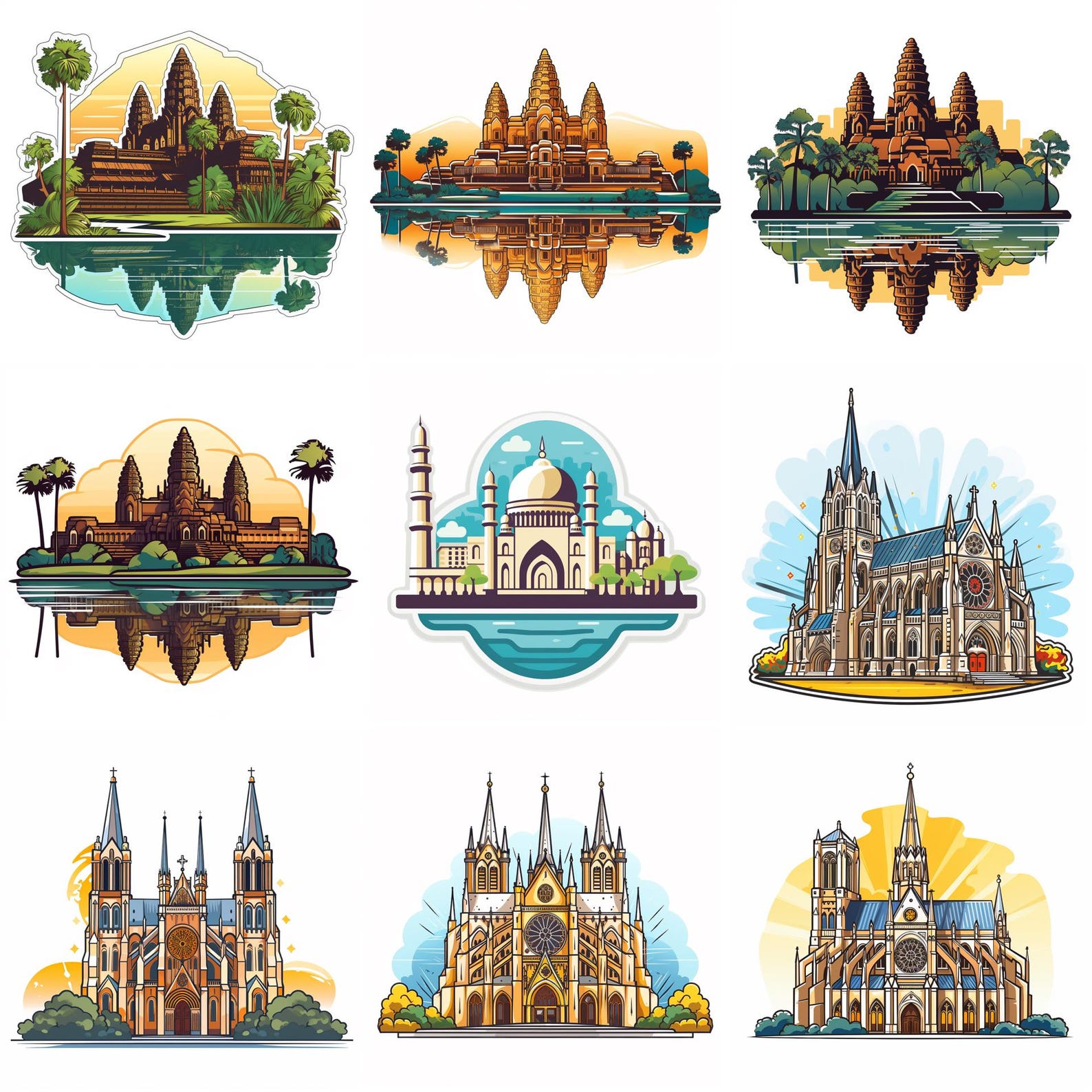 103 Church Clipart Images Temple PNG Sticker Design Mosque White ...