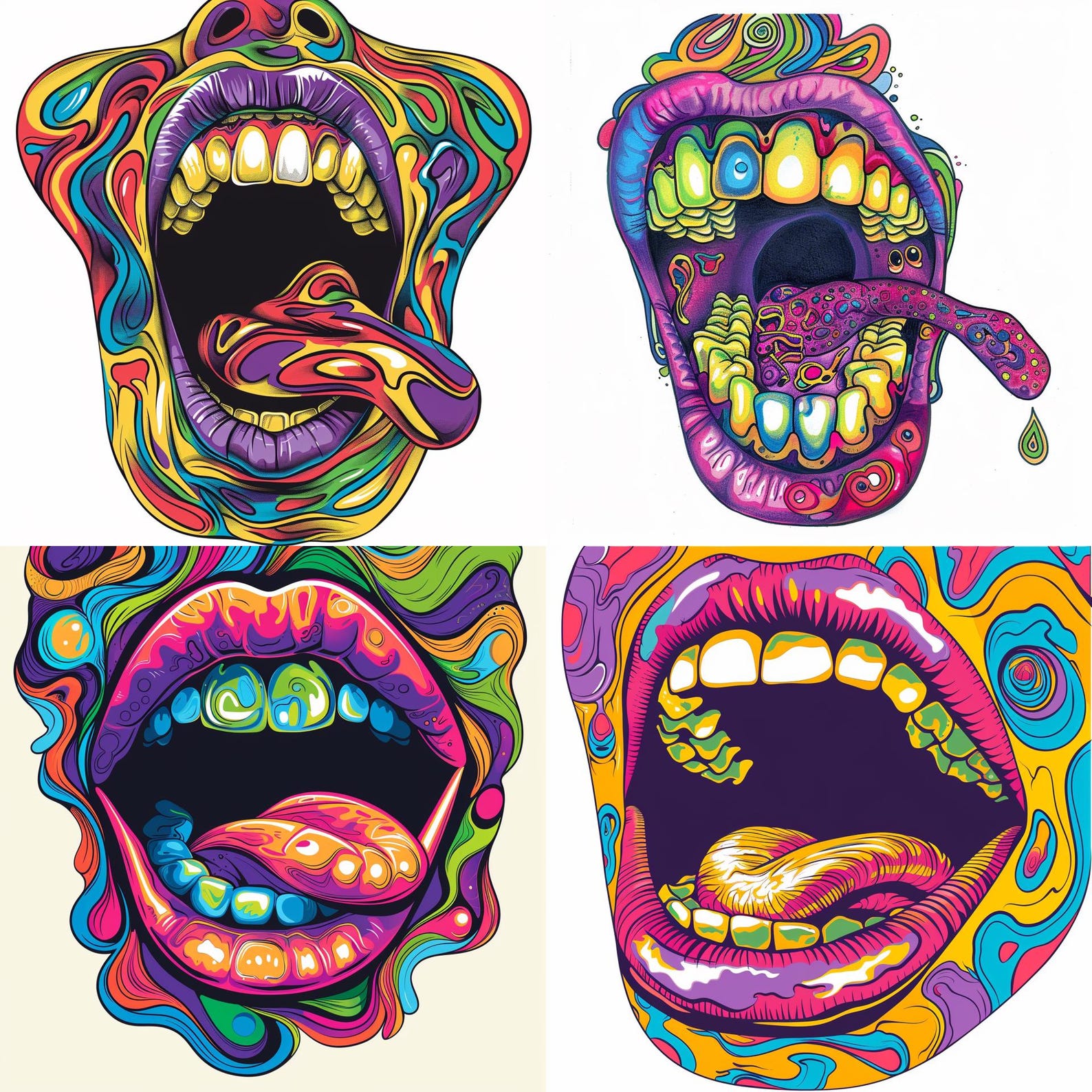 37 Mouth Clipart Images Trippy Mouth PNG Sticker Mouth Design Tongue ...