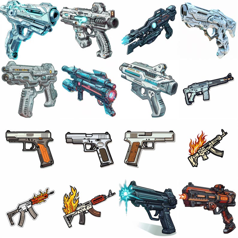 177 Gun Clipart Images Artillery PNG Sticker Rifle Design Pistol ...