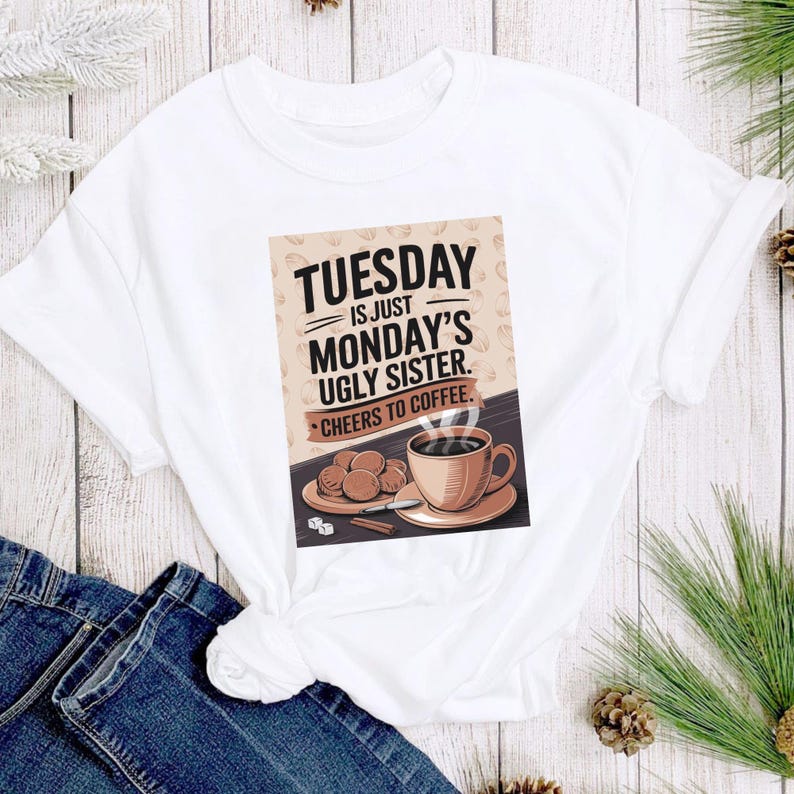 Tuesday is Monday's Ugly Sister Shirt - Funny Coffee T-shirt, Unisex ...