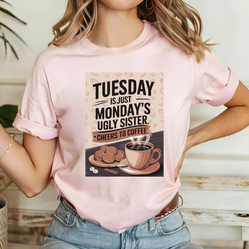 Tuesday is Monday's Ugly Sister Shirt - Funny Coffee T-shirt, Unisex ...