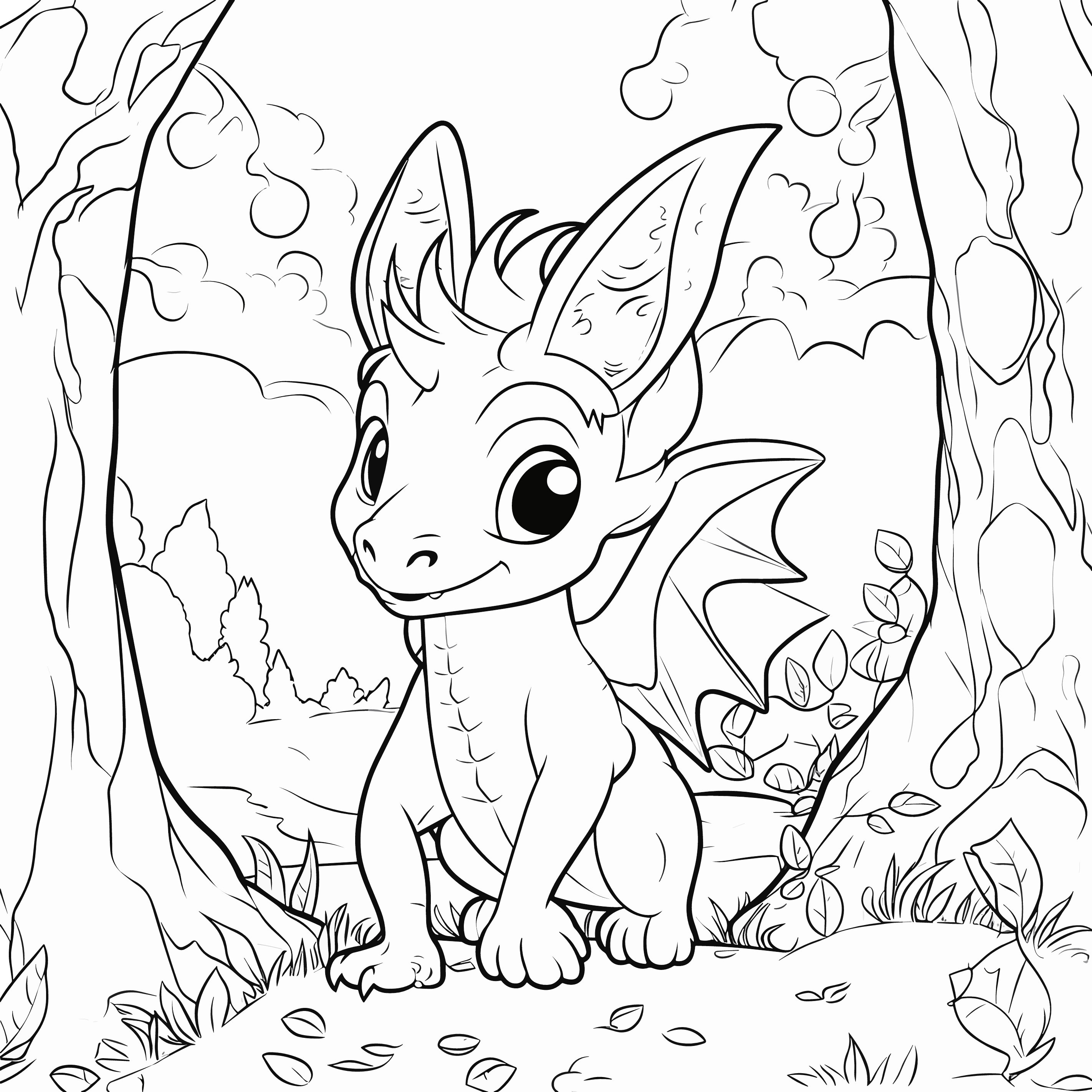 24 Cute Dragon Coloring Pages for Adults and Children, PDF Download - Etsy