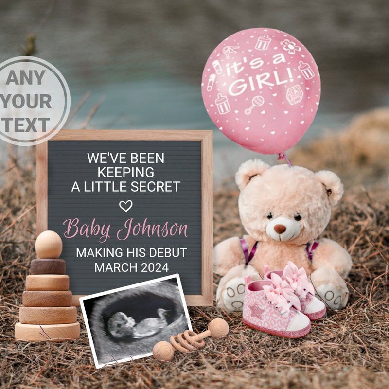 Baby Girl Announcement - Etsy